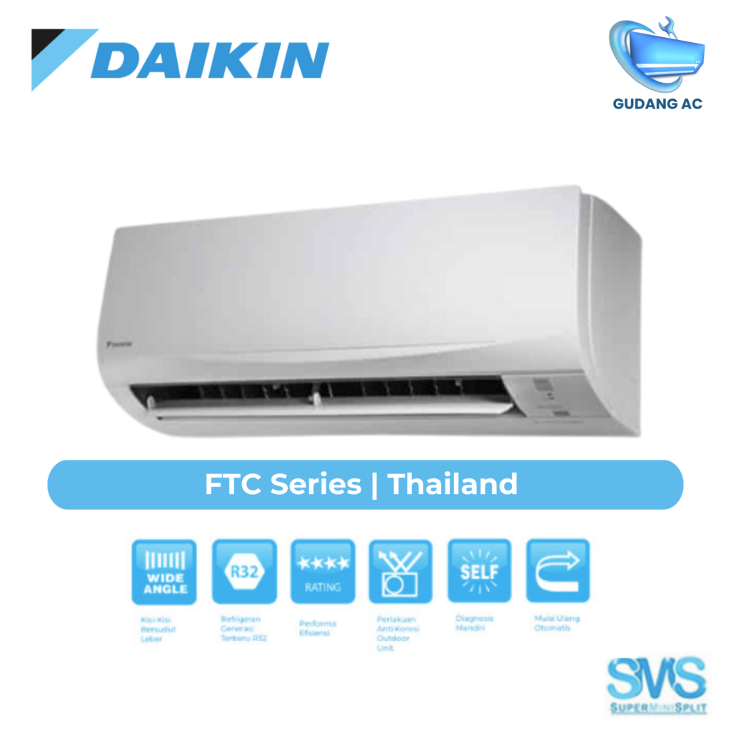 AC Daikin 2 PK Thailand Split R32 FTC50XV14 - Gudang AC Distributor AC ...